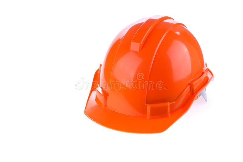 Orange Safety Helmet Hard Hat, Tool Protect Worker Stock Photo - Image ...