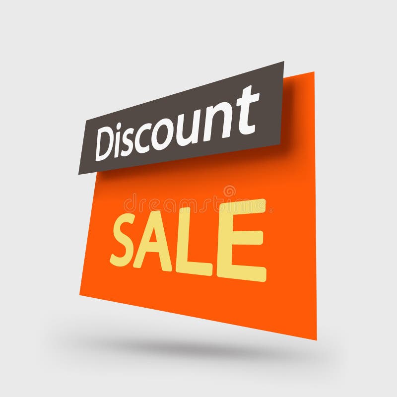 Orange Sale Element on White Stock Vector - Illustration of gift ...