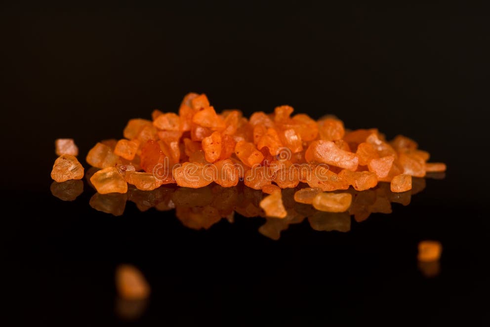 Orange salt crystals stock photo. Image of crystals, orange - 12118136