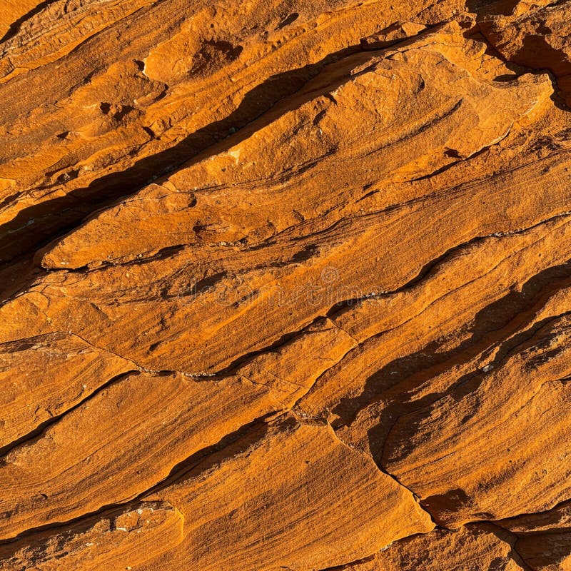 Orange Sandstone Surface Displaying Extensive Erosion and Weathering ...