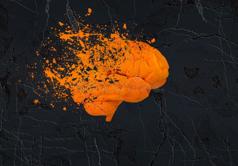 Brain Black Background Stock Illustrations – 21,291 Brain Black ...