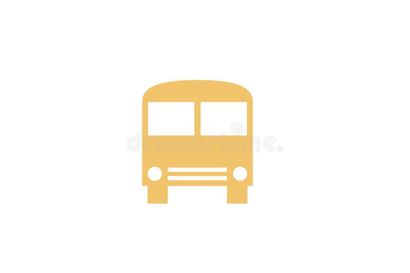 Orange School Bus on White Background Graphic Resource Stock ...