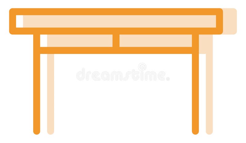 Orange school table, icon stock vector. Illustration of autumn - 261075974