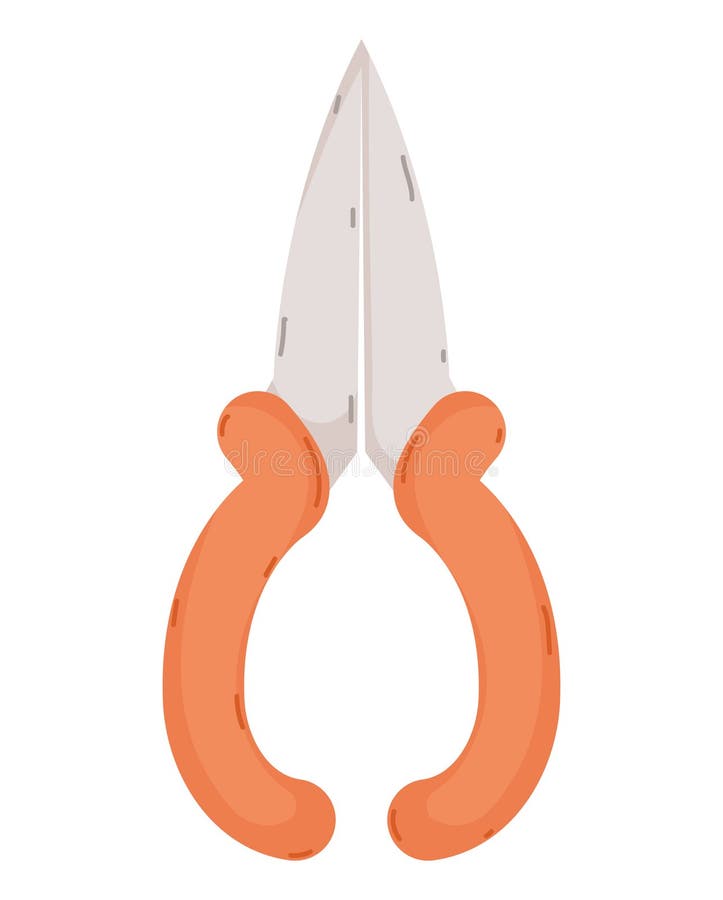 Orange scissor design stock vector. Illustration of utensil - 273624106