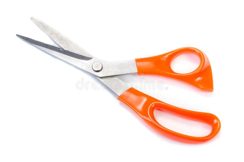 Orange scissors stock photo. Image of small, craft, isolated - 41242316