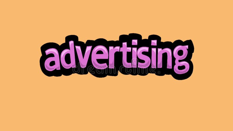 Orange Screen Animation Video Written ADVERTISING Stock Footage - Video ...