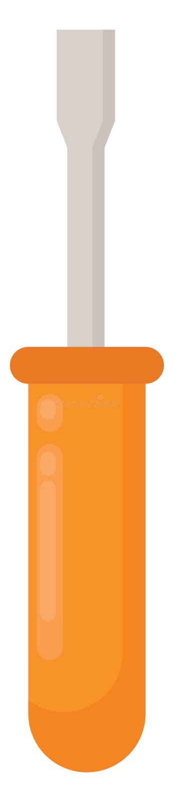 Orange Screwdriver, Illustration, Vector Stock Vector - Illustration of ...