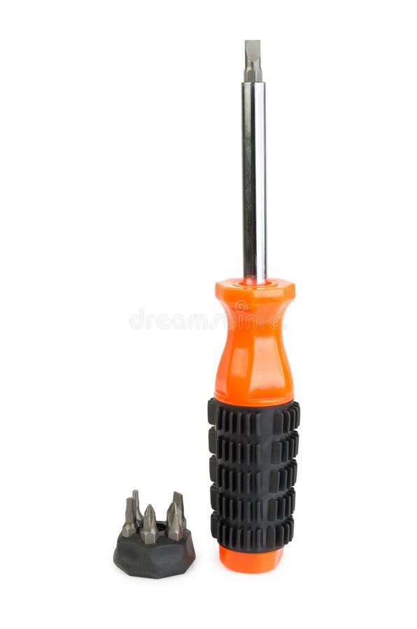 Orange screwdriver stock photo. Image of plastic, tool - 39374340