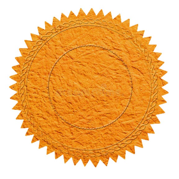 Orange seal stock illustration. Illustration of seal - 10127269