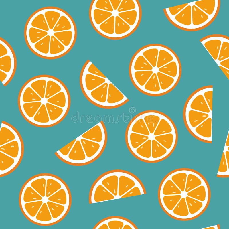 Orange Seamless Background. Fruit Pattern. Tropical Texture Stock ...