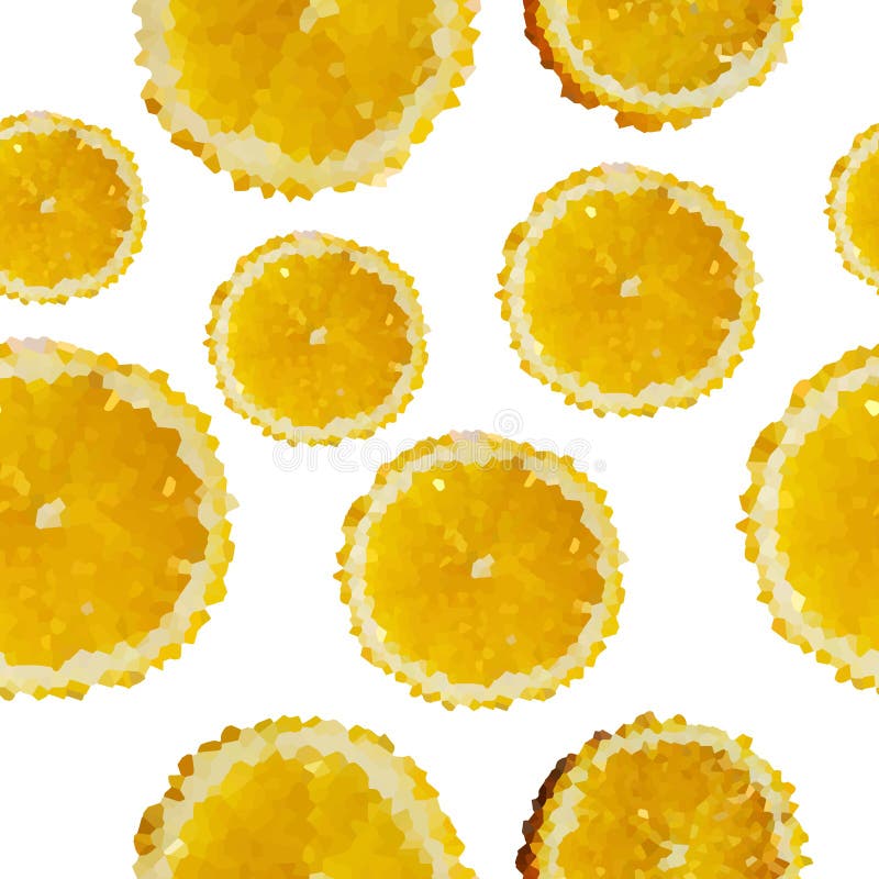 Orange Seamless Background with Oranges. Vector Illustration Stock ...