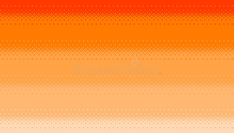 Orange Seamless Background in Pixel Art Style. 8 Bit Dithering Gradient ...