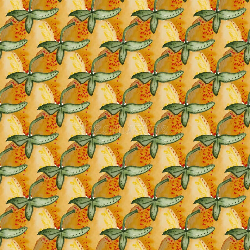ORANGE SEAMLESS PATTERN REPEAT TILE Stock Illustration - Illustration ...