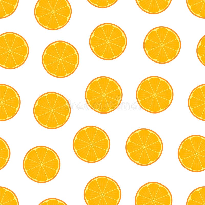 Orange Seamless Pattern Vector. Stock Vector - Illustration of orange ...