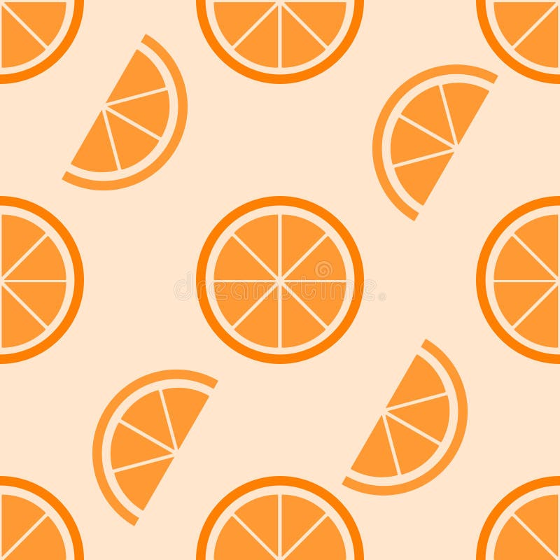 Orange Seamless Pattern Vector Background, Vector Illustration Stock ...