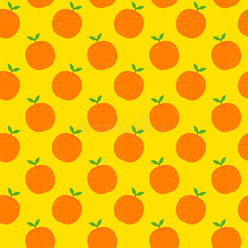 Orange seamless pattern stock vector. Illustration of orange - 75201582