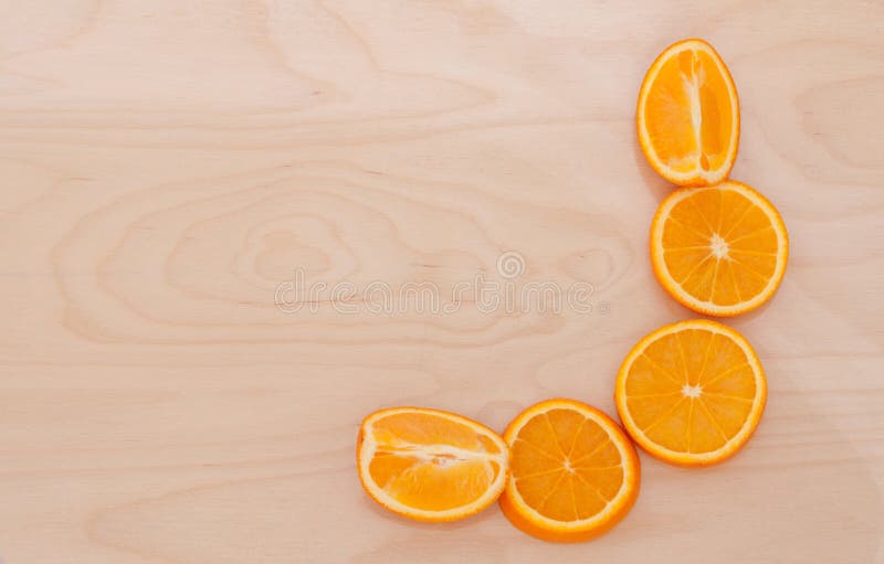 The Orange Section on the Board Stock Photo - Image of sapindaceae ...