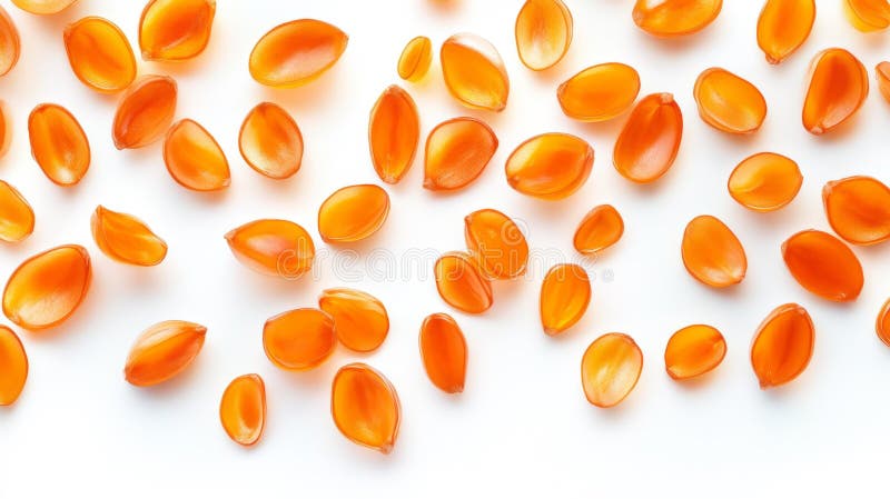Orange Seeds on White Background Generative AI Stock Illustration ...