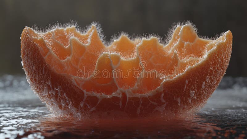 Orange Segment Splashing in Water with Vibrant Detail and Texture ...