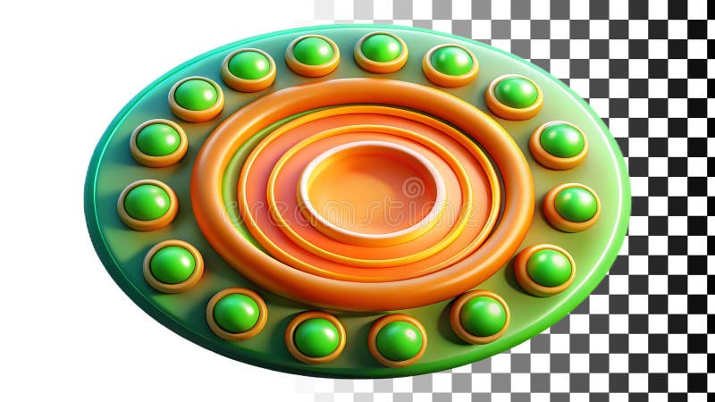 Orange Segmented Disc, Radial Pattern Design Png Transparent Image ...