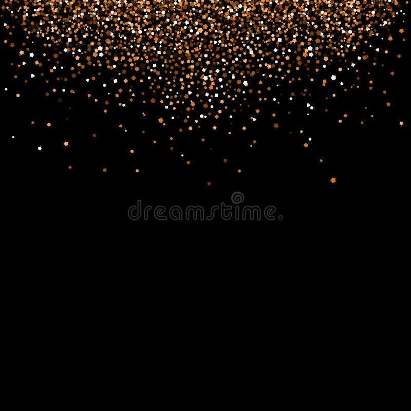 Orange Sequins are Falling. Stock Vector - Illustration of glitter ...
