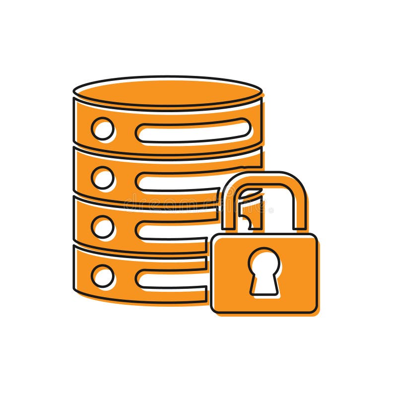 Orange Server, Data, Web Hosting Icon Isolated on White Background ...