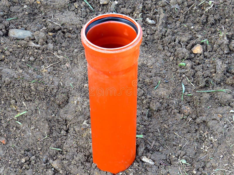 Orange Sewage Pipes Close Up Shot for Background Stock Image - Image of ...