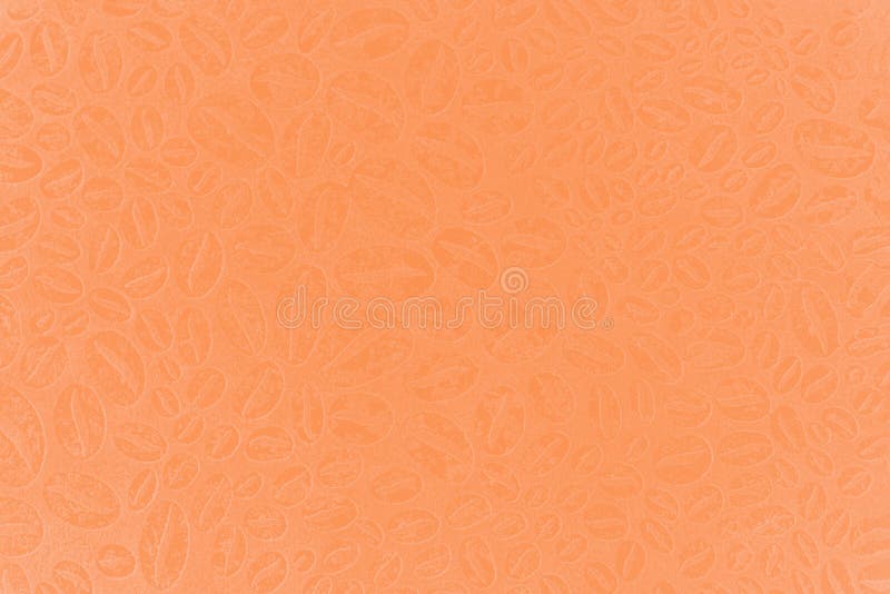 Orange Shabby Texture Background with Coffee Beans Pattern Stock Image ...