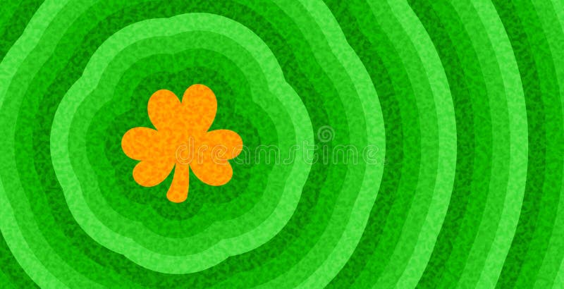 Orange Shamrock on Green Ripple Background Stock Illustration ...