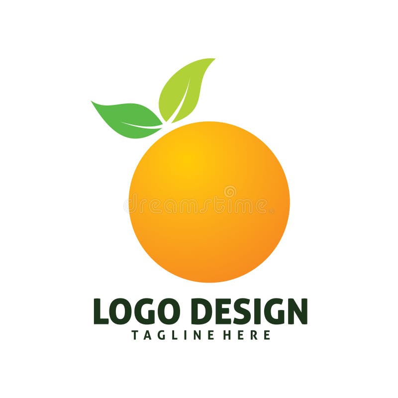 Orange fruit logo design stock illustration. Illustration of black ...