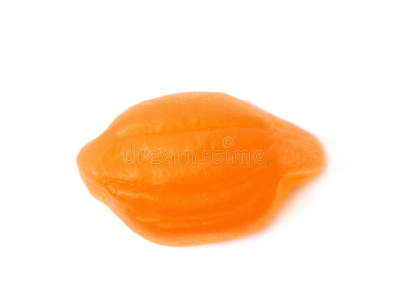 Orange Shaped Candy Isolated Stock Photo - Image of objects, fruity ...