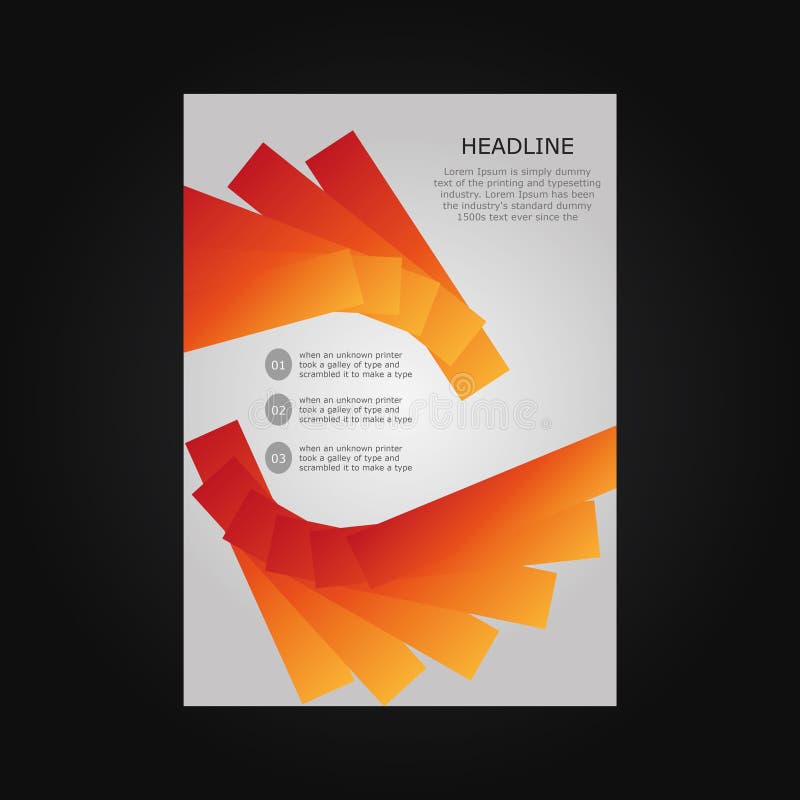 Orange Shapes Flyer Template Stock Vector - Illustration of advert ...