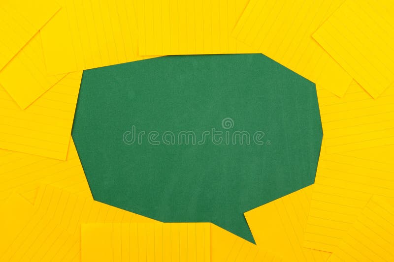 Orange Sheets of Paper Lie on a Green School Board and Form a Chat ...