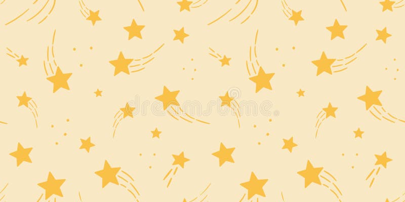 Orange Shooting Stars Repeat Pattern, Star Background Stock Vector ...