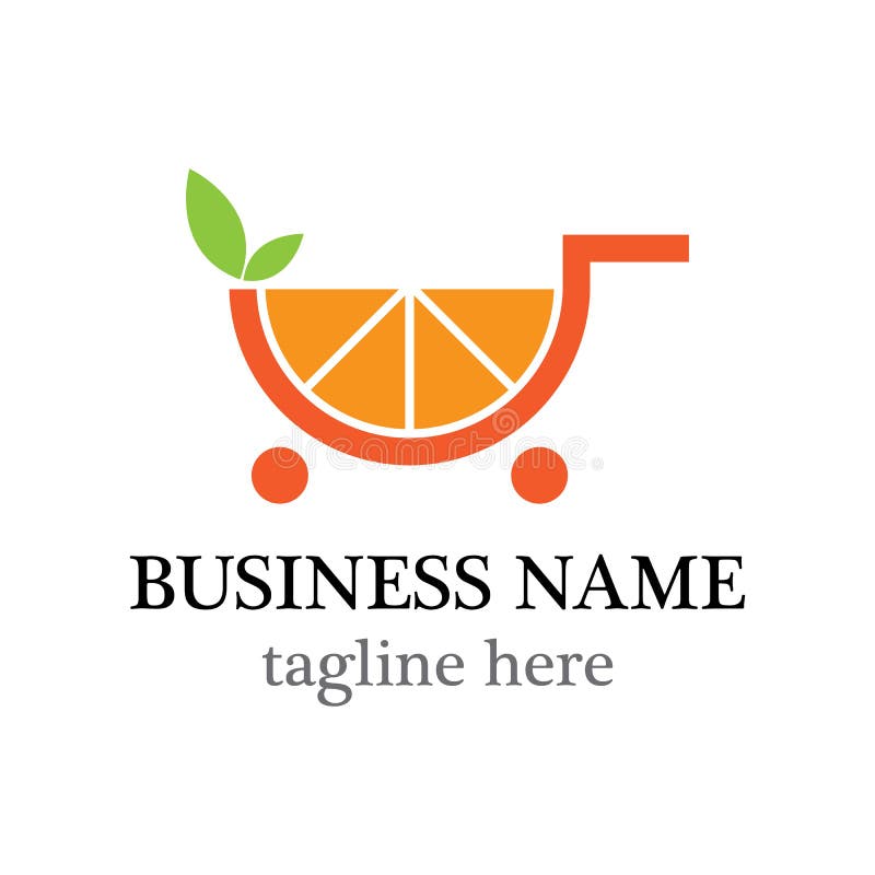 Orange shop logo template stock vector. Illustration of money - 230025099