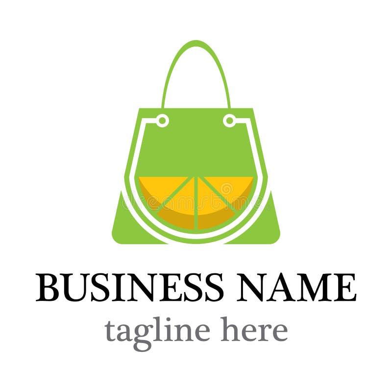 Orange Shop Stock Icon, Flat Design. Vector Illustration on White ...