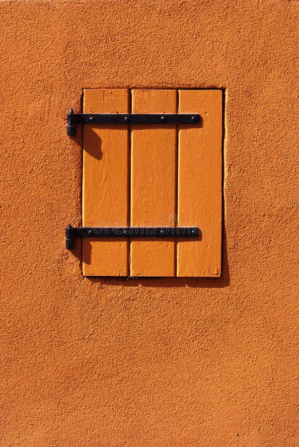 Orange shutter stock image. Image of window, residence - 27119925