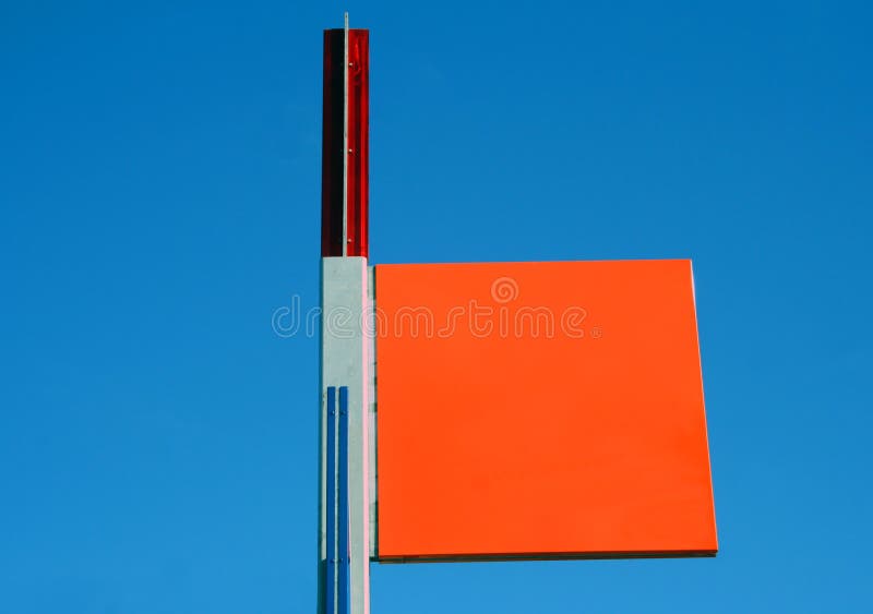 Orange sign stock image. Image of bold, orange, pole, striking - 5632843