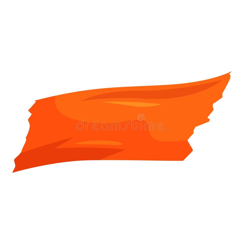Orange Silk Fabric Waving in the Wind Stock Vector - Illustration of ...