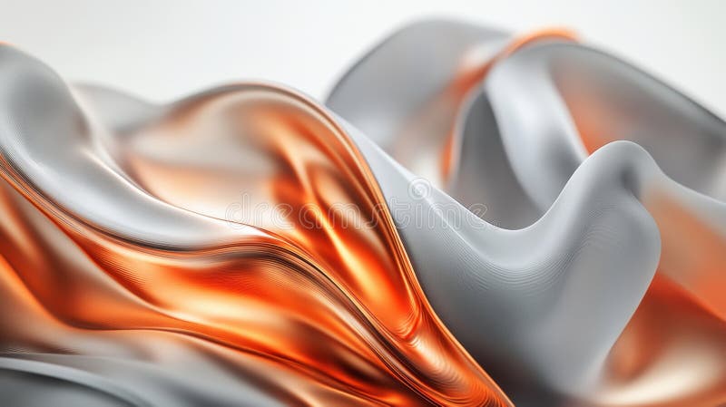 Orange and Silver Fabric Flow Stock Photo - Image of orange, lines ...