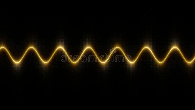 Orange Sine Wave Energy Wave Frequency Digital Dot Matrix Display Loop ...