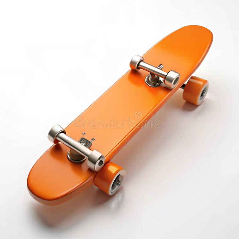 Orange skateboard stock illustration. Illustration of extreme - 361240320