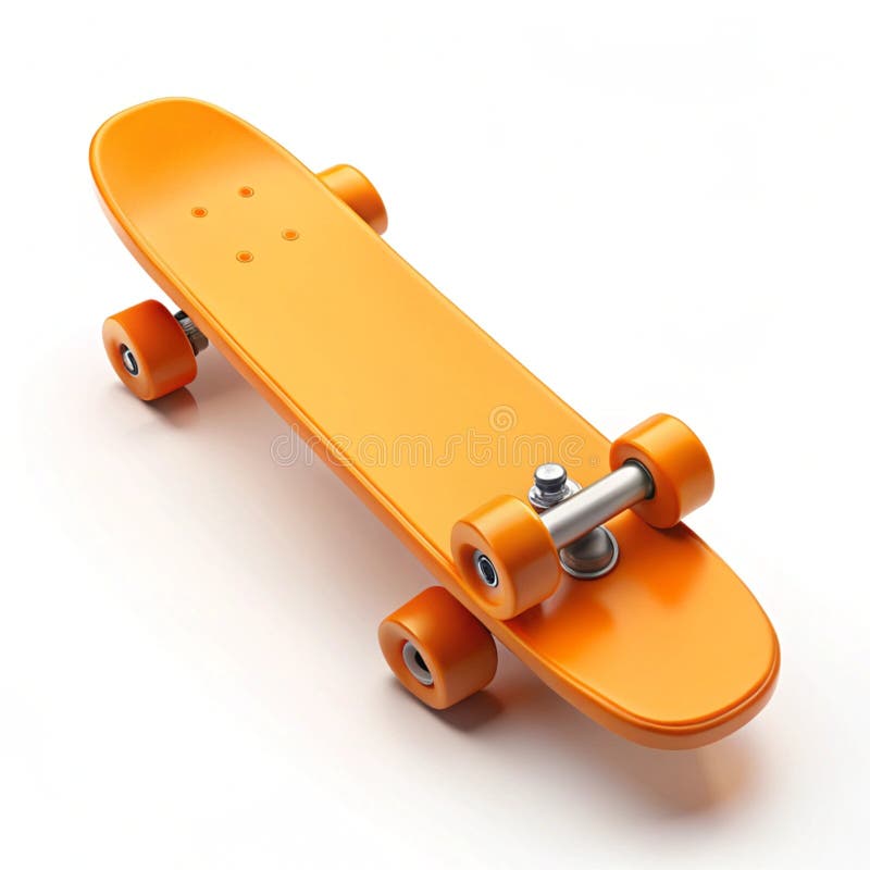Orange skateboard stock image. Image of park, wheels - 362369065