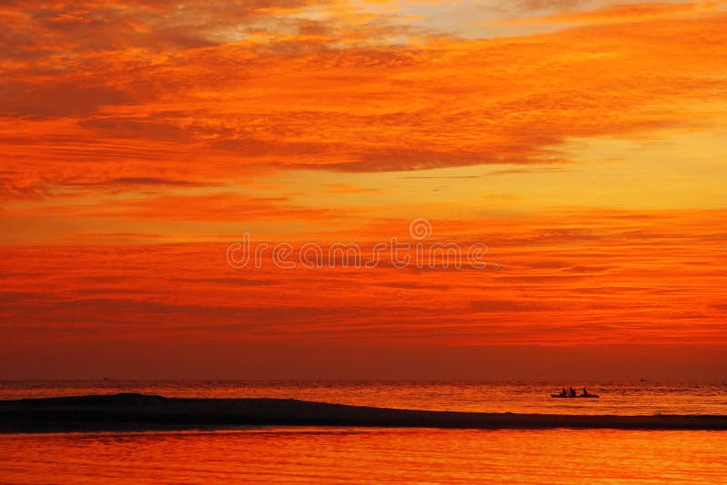 Orange sky sea stock photo. Image of wind, shore, dusk - 18821080