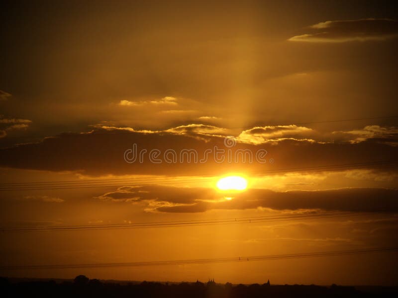 Deep Orange Glow stock image. Image of glow, deep, sunset - 153633821