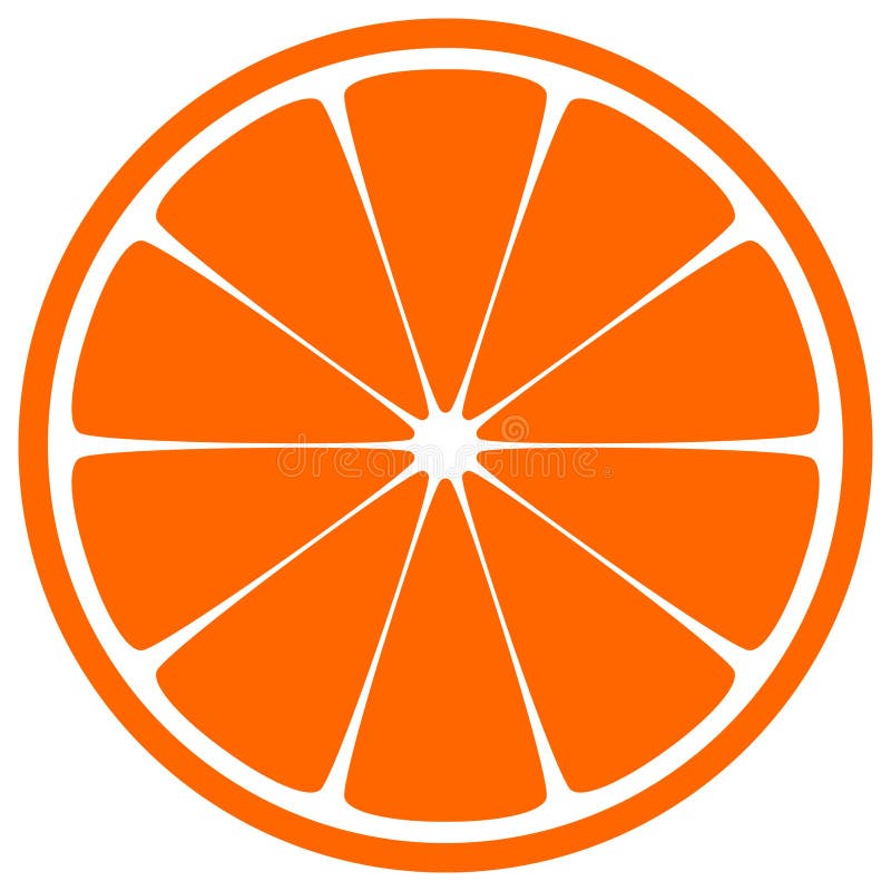 Orange Slice stock vector. Illustration of tropical, orange - 8413900