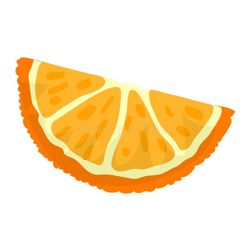 Half Orange Slice Vector