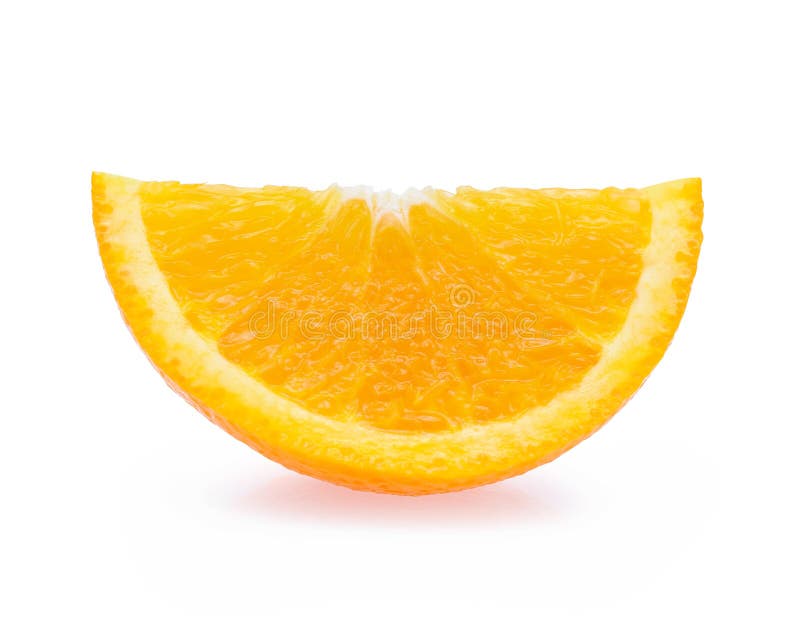 Orange Slice Isolated on White Background Stock Image - Image of slice ...