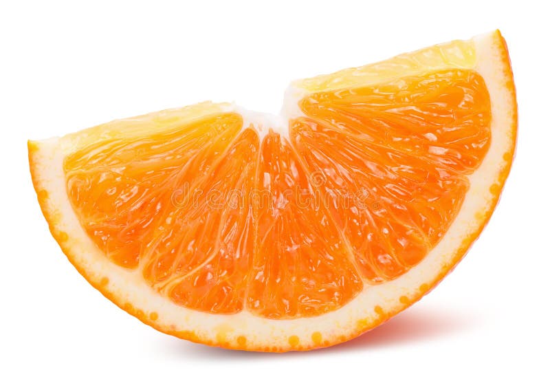 Orange Slice Isolated on a White Background Stock Image - Image of ...