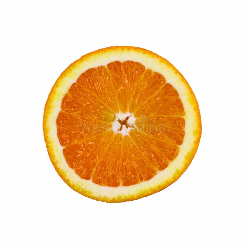 Orange Slice Isolated on White Background Stock Image - Image of ...